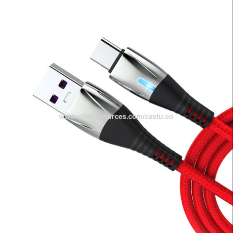 Buy Wholesale China Usb Cable Led Light Braided Zinc Alloy Shell Heads ...