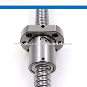 CNC precision rolled thread double nut ball screw, leading screw ...