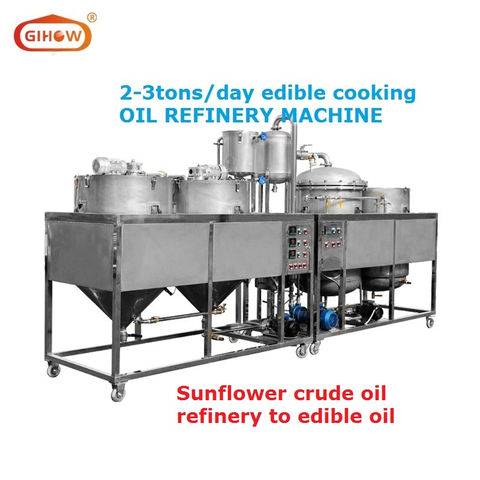 Sunflower Crude Oil Refinery Machine To Edible Oil, Gly500 2tons Day ...