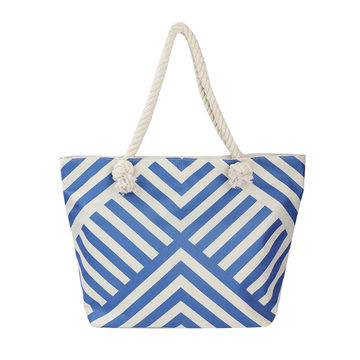 Buy Wholesale China Large Capacity Blue Stripes Printed Shopping ...