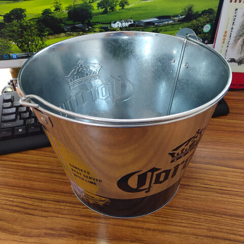 Buy Wholesale China Custom 5l Round Metal Galvanized Ice Bucket With ...