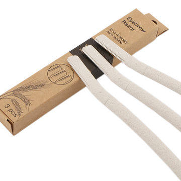 Eco Friendly Biodegradable Makeup Facial Eyebrow Razor Wheat Straw ...