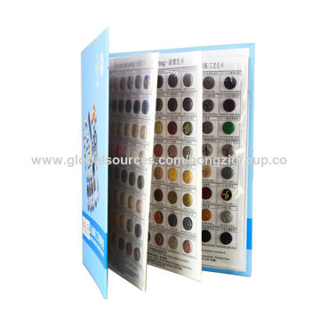 China Color card standard color chart garment accessories button snap ...