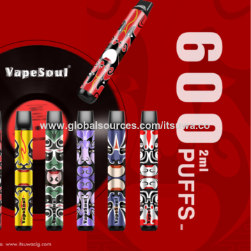 China New mini soul smile 600 puff with battery and 100% without cotton ...