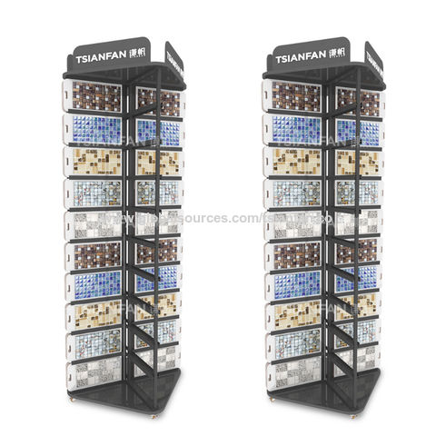 China Modern Floor Tower Custom Mosaic Showroom Ceramic Holder Rotate ...