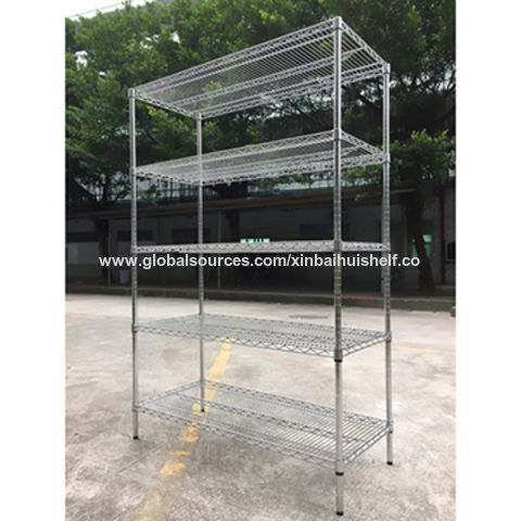 China 5 Tier Adjustable Wire Shelving Rack,Metal Heavy Duty Storage ...