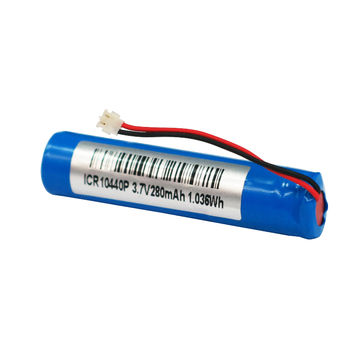Buy Wholesale China Icr10440p 3.7v 280mah Lithium Ion Battery, 2c ...