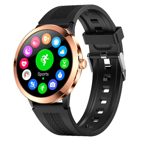 Smart bracelt Round smart watch 1.32 inch IPS screen Full touch 304 ...