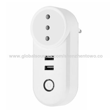 China 16A Italian Tuya Wi-Fi Smart Plug, App controlled Plug Alexa ...