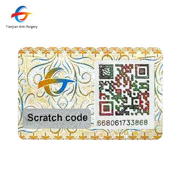 China Custom Anti-counterfeiti Adhesive Security Unique QR Code Serial ...