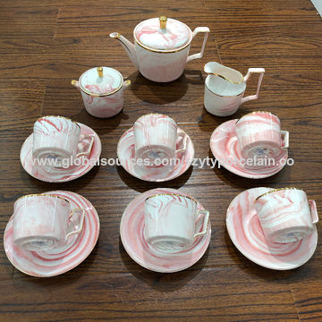 Buy Wholesale China Ceramic Luxury New Bone Tea Set & Ceramic New Bone ...