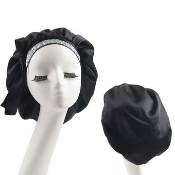Buy Wholesale China Satin Bonnet With Bling Rhinestone Studded Edge ...