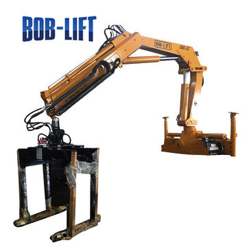 6.3ton Hydraulic Folding Arm Crane with Bricks Grab, crane with brick ...