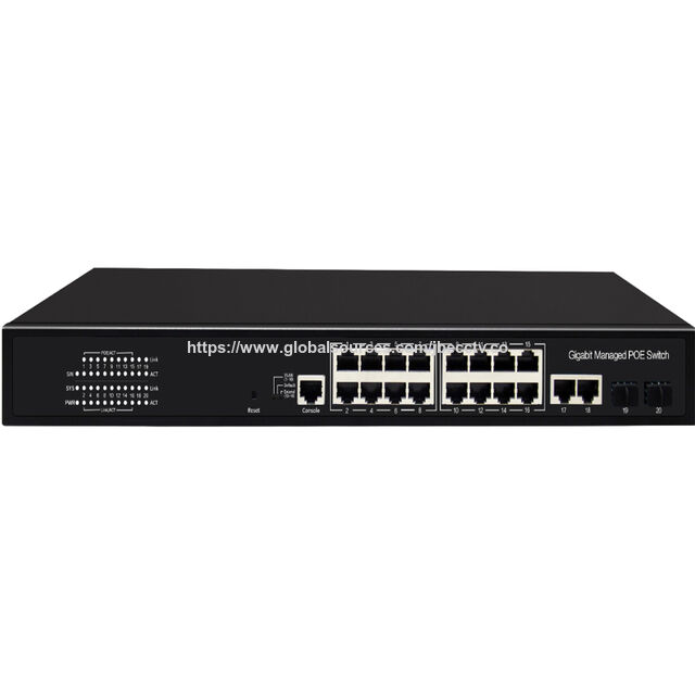 China Managed POE Switch 16CH 1000Mpbs POE+2G+2*SFP(1000Mbps) Up Link ...