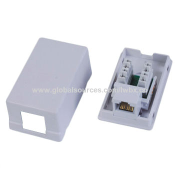 China Cat5e Rj45 Jack Surface Mount Box 1 Port on Global Sources,Cat5e ...