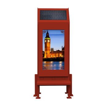 China Solar powered advertising display 43 inch light kiosk with ...
