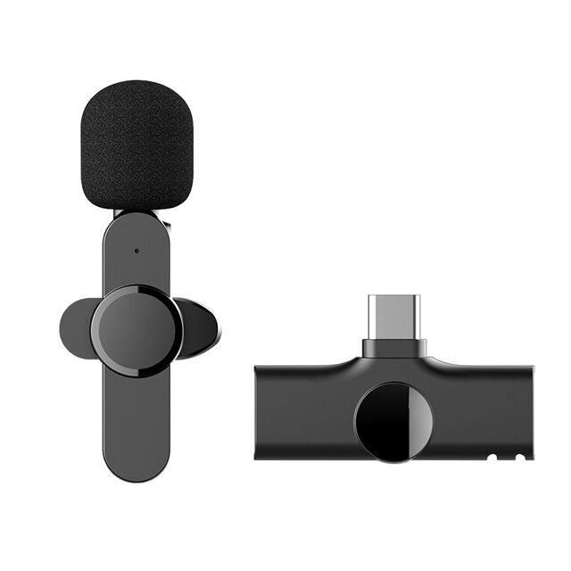 Devia mini lavalier wireless portable microphone plug and play clip on ...