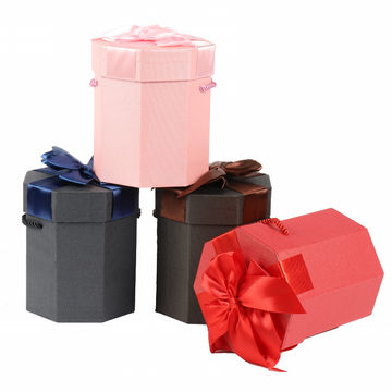 Buy Wholesale China Octagon Flower Box Set With Silk Bowknot And Handle ...