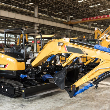 China 5 Ton rubber track small digger SY55C on Global Sources,Excavator ...