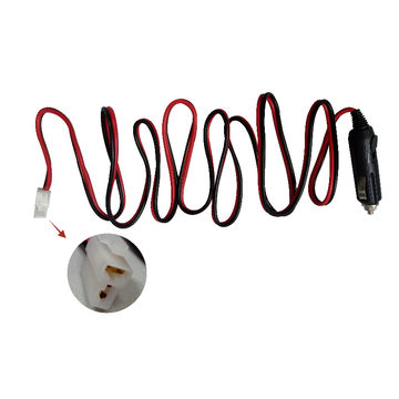 Icom Power cable 14 GA 1.9 meters Red/Black Cigarette lighter connector ...
