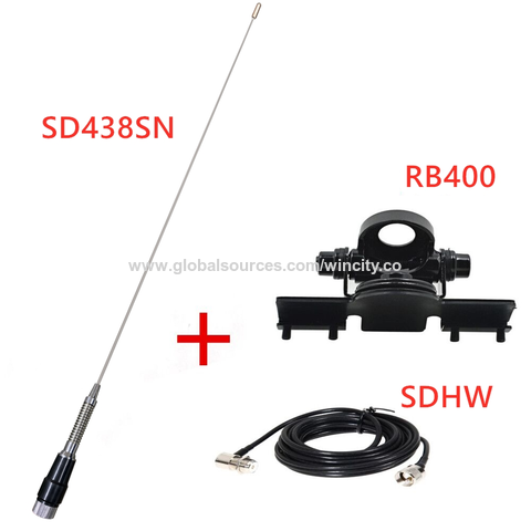SD438SN 136-174MHz 144-174MHz VHF Mobile Car Antenna with/without RB400 ...