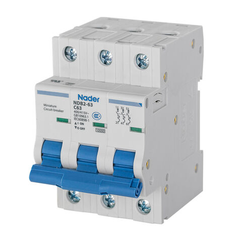 China 3P MCB Miniature Circuit Breaker for Low Voltage with CE, TUV & UL Certified NDB2-63 C63 ...