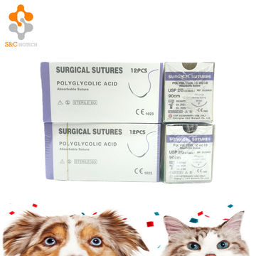 PGA2/0 PGA3/0 Pet sutures /disposable medical Sutures, PAG FOR ...