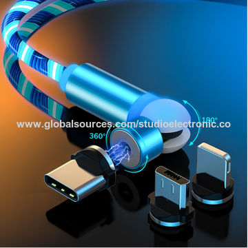 Buy Wholesale China 3 In 1 Nylon Braided Magnetic Fast Charging Cable ...