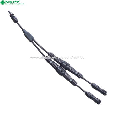 Pv4.0 2m To 1f Solar Y Connector Cable Harness With Ip68 1500vdc Fuse ...