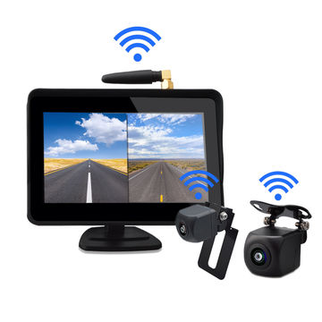 China New item Digital wireless 5inch IPS split screen 2 channel input ...