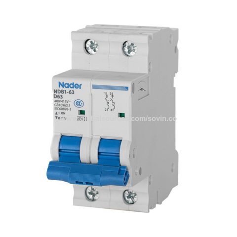 Buy Wholesale China 2p Mcb,ndb1-63 C63,miniature Circuit Breaker For Low Voltage With Ce, Tuv ...
