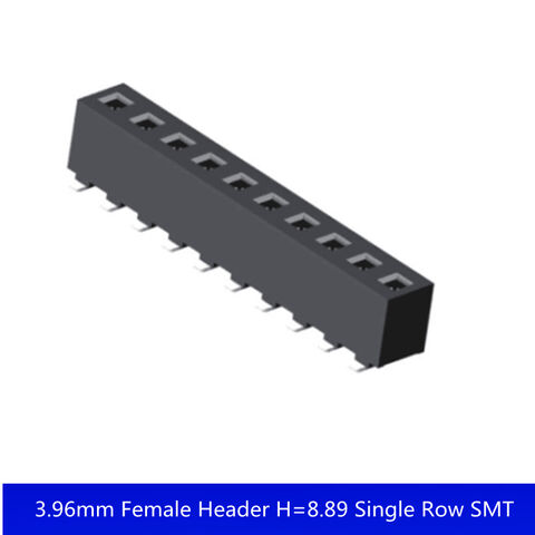 China 3.96mm Female Header H=8.89 Single Row SMT on Global Sources ...