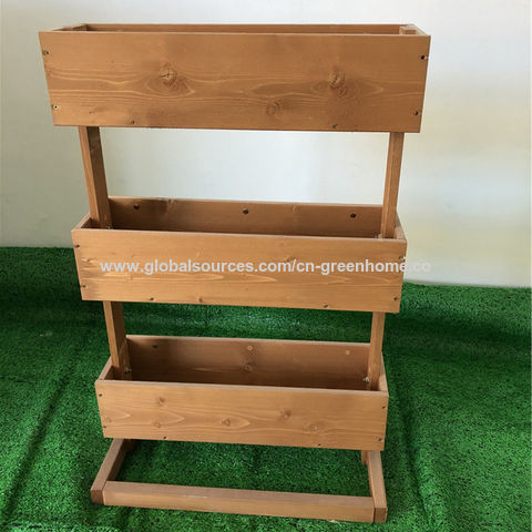Buy Wholesale China Multi-layer Wooden Flower Stand Wooden Planter Pot ...