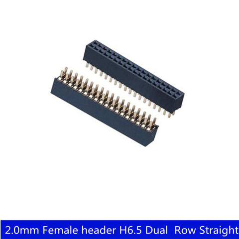 Buy Wholesale China 2.0mm Female Header H6.5 Dual Row Straight & Female ...