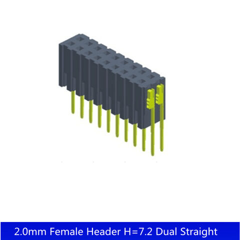 Buy Wholesale China 2.0mm Female Header H=7.2 Dual Straight & Female ...