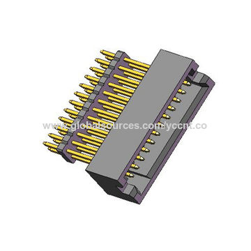 China 1.27mm Box Header Gold Plated Straight S.M.T type on Global ...