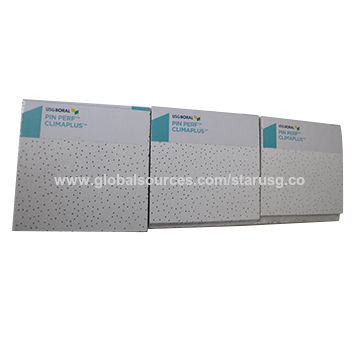 Pin Perf surface 16mm climaplus acoustical ceiling board, mineral fiber ...