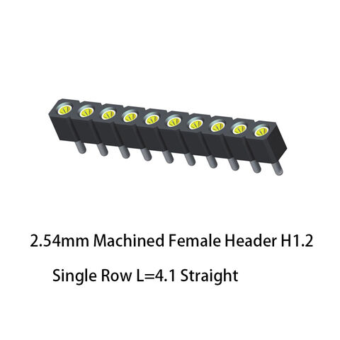 Buy Wholesale China 2.54mm Machined Female Header Single Row Straight ...