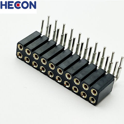 Buy Wholesale China 1.27mm Machined Female Header H3.8 Dual Row Right ...