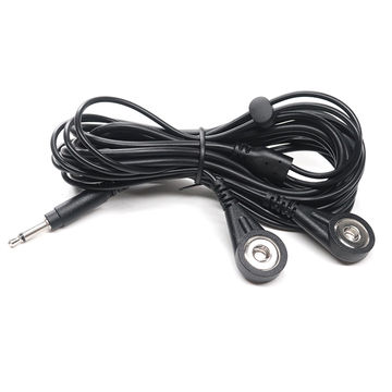5.0mm ECG Snaps to 3.5mm Audio Jack Aux Medical Cable, 5.0 ECG Snap ...