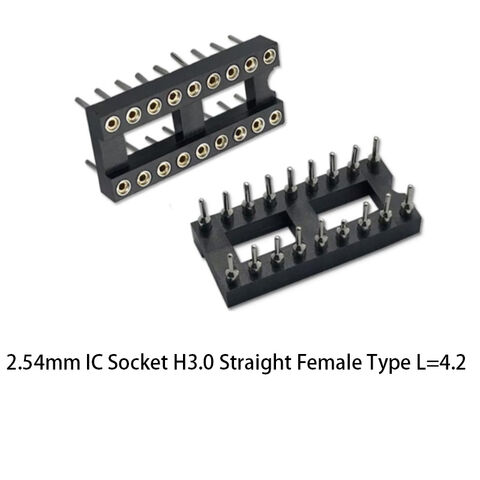2.54mm Ic Socket H3.0 Straight Female Type L4.2 Pcb Connector $0.15 ...