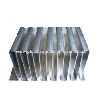 Electronic Aluminum folded Fin heatsink/radiator, Aluminum folded Fin ...