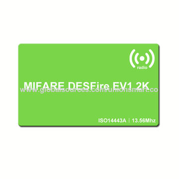 Bio pvc D21 MIFARE DESFire EV1 2k rfid card, DESFire 2k card DESFire ...