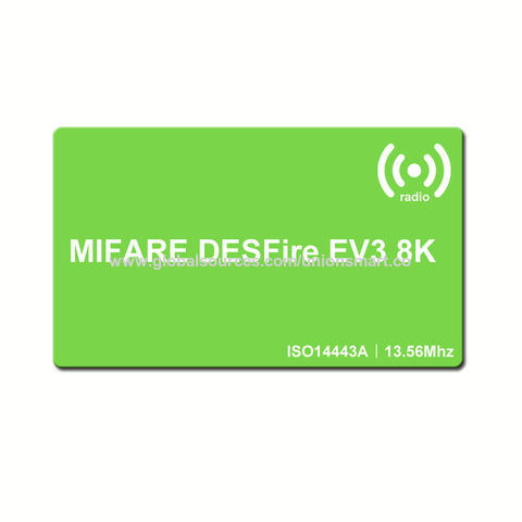 Buy Wholesale China Transportation Bio pvc card D83 MIFARE DESFire EV3 ...