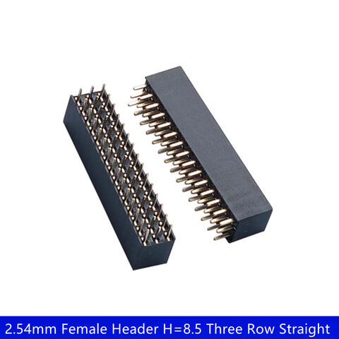 Buy Wholesale China 2.54mm Female Header H=8.5 Three Row Straight ...
