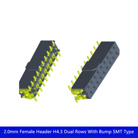 Bulk Buy China Wholesale 2.0mm Female Header H4.3 Dual Rows With Bump ...