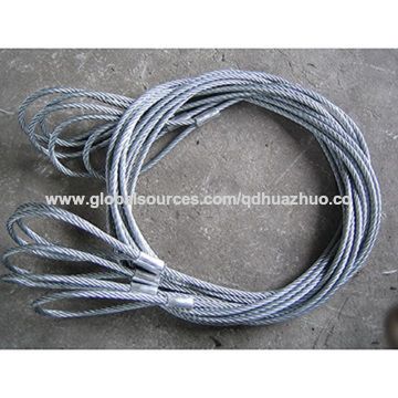 China Wire rope sling, made of galvanized wire rope or stainless steel ...