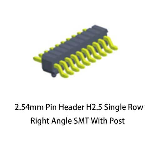 Buy Wholesale China 2.54mm Pin Header H2.5 Single Row Right Angle Smt ...