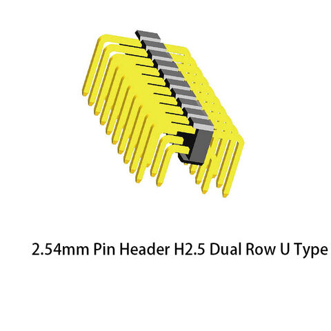 Buy Wholesale China 2.54mm Pin Header H2.5 Dual Row U Type & Pin ...