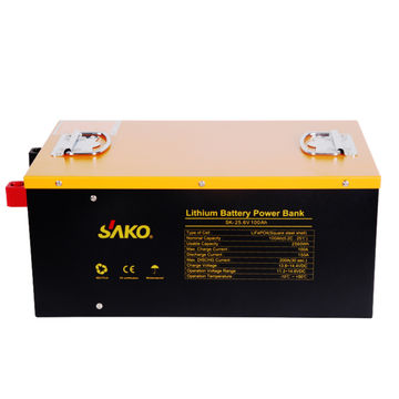 China SAKO Lithium Battery 25.6V 100AH LifePO4 24V 2KW 100A Lithium ...
